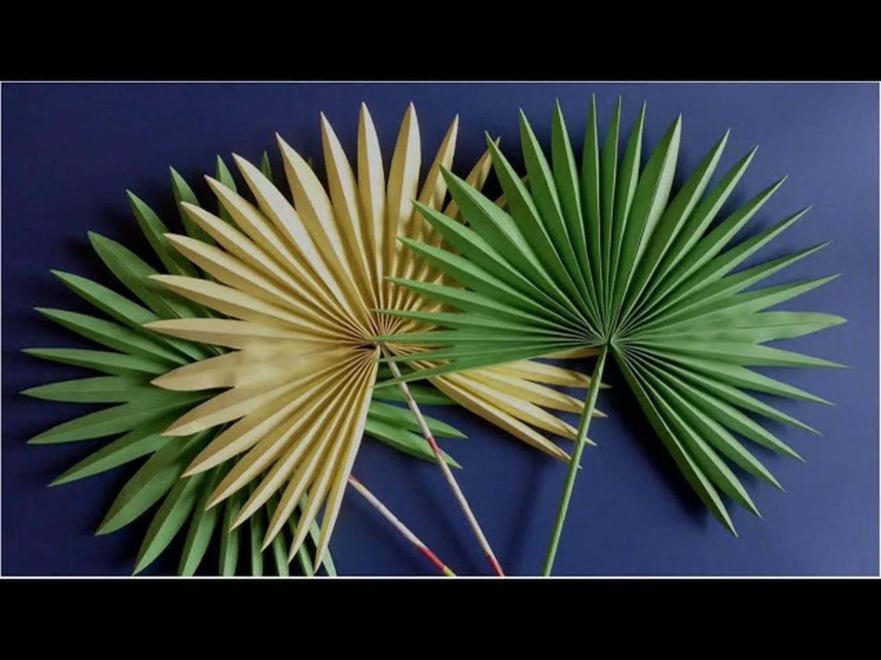 How to make paper palm leaves