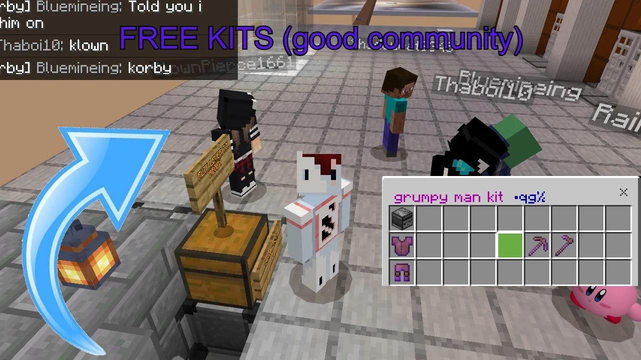 SPAWN AND FREE KITS INTRODUCTION-----join my no permission minecraft bedrock realm!