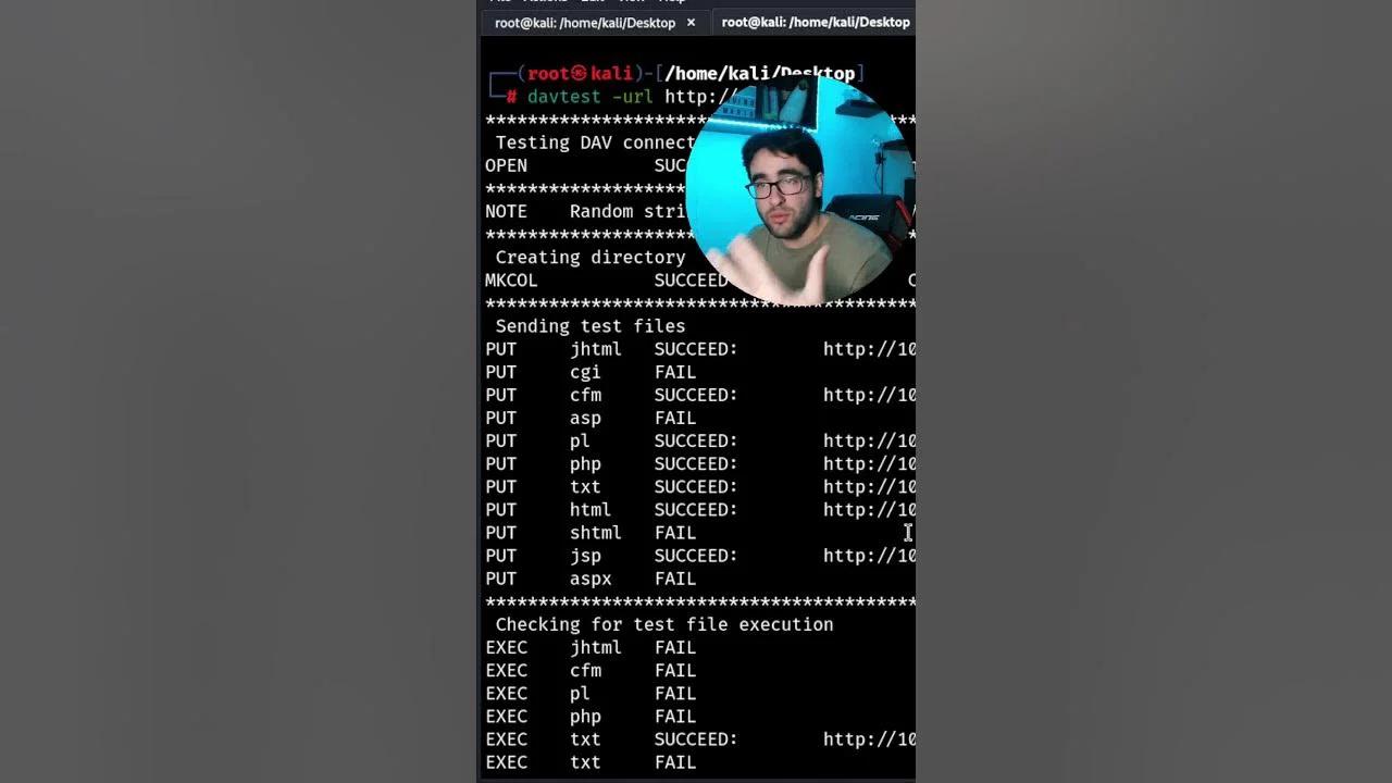 Tutorial para Detectar Vulnerabilidades de HTTP con WEBDAV | Ciberseguridad #SHORTS