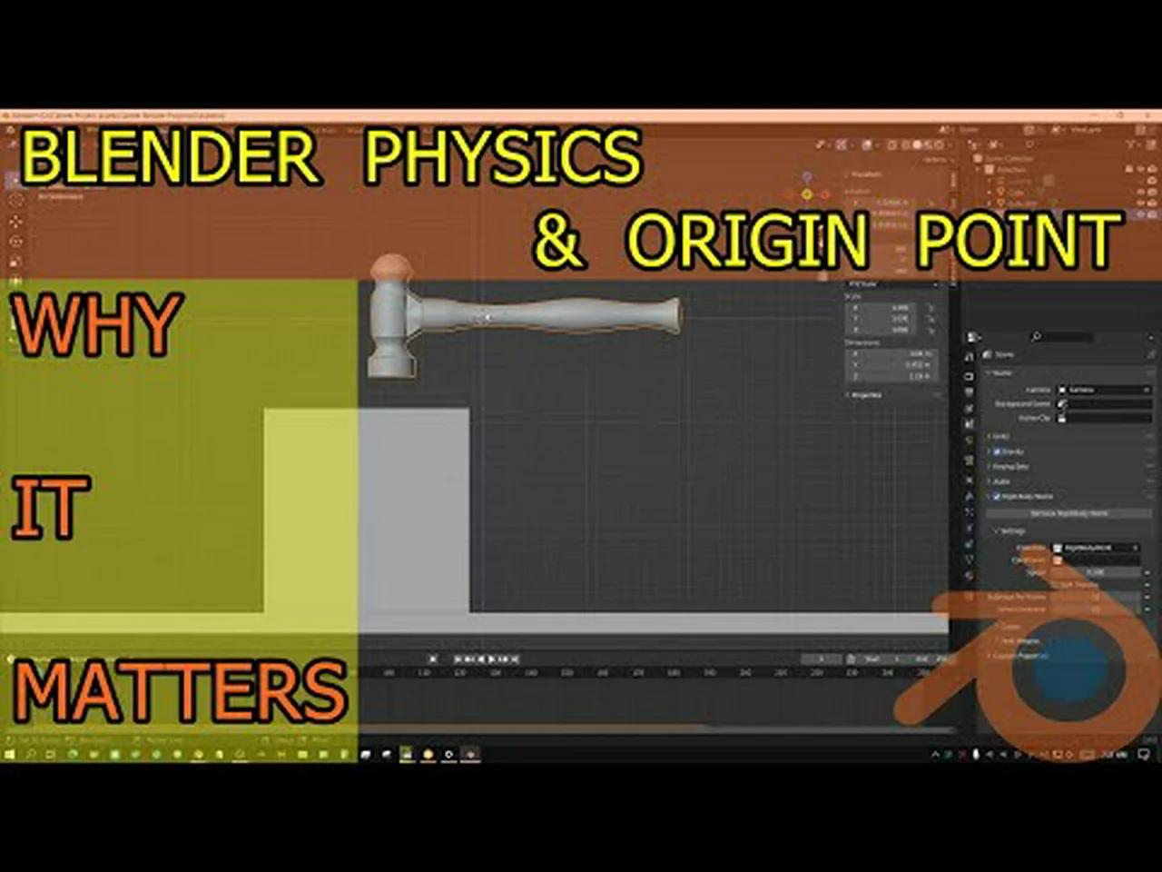 Blender Physics - Changing Center of Origin & Why It Matters