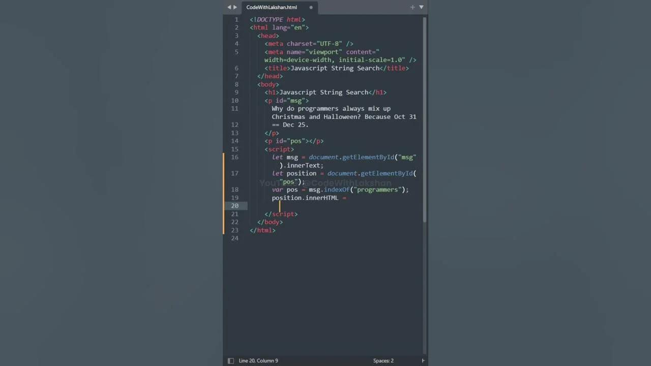 String Search | JavaScript