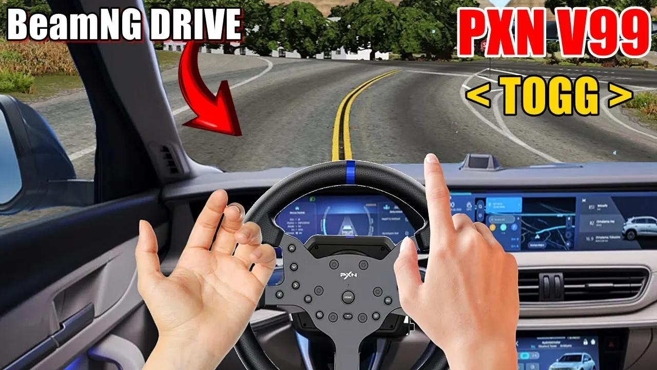 BeamNG TOGG Realistic Driving Steering Wheel PXN V99