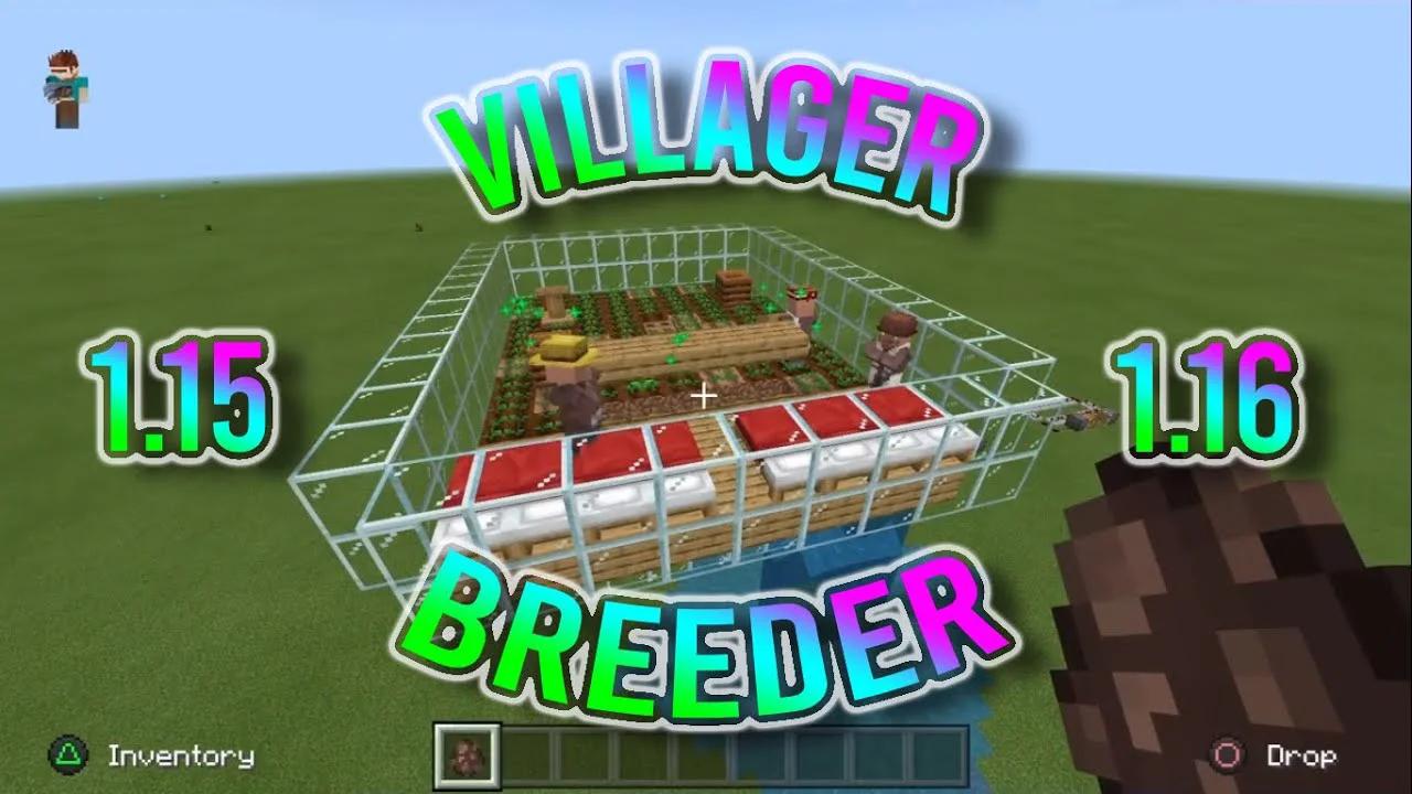 Minecraft Bedrock Villager Breeder Farm Tutorial 1.15, 1.16 mcpe/Ps4 ...