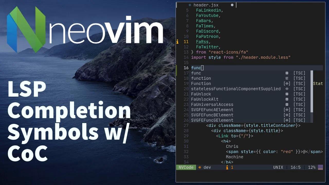 Neovim - LSP Completion Symbols with CoC