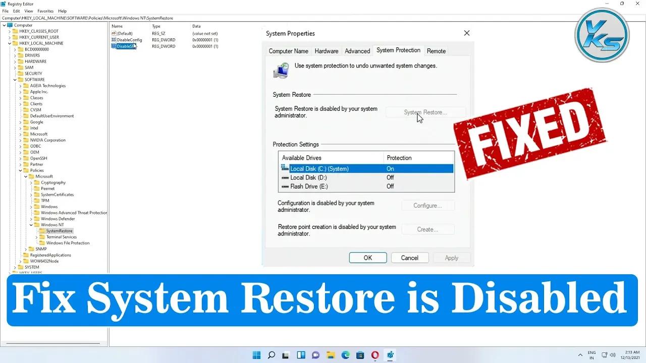 How To Fix System Restore is Disabled By Your System Administrator ...