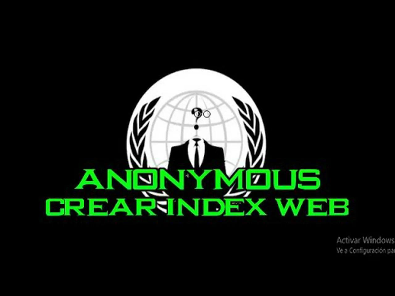 ANONYMOUS | CREAR INDEX PARA PAGINA WEB 1/2