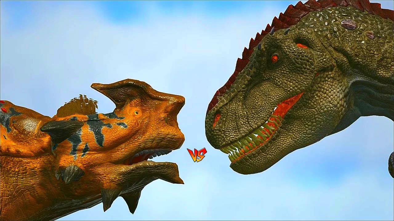 Ark Survival - BAHAMUT vs SPINO/TREX and INDOMINUS REX [Ep.424]