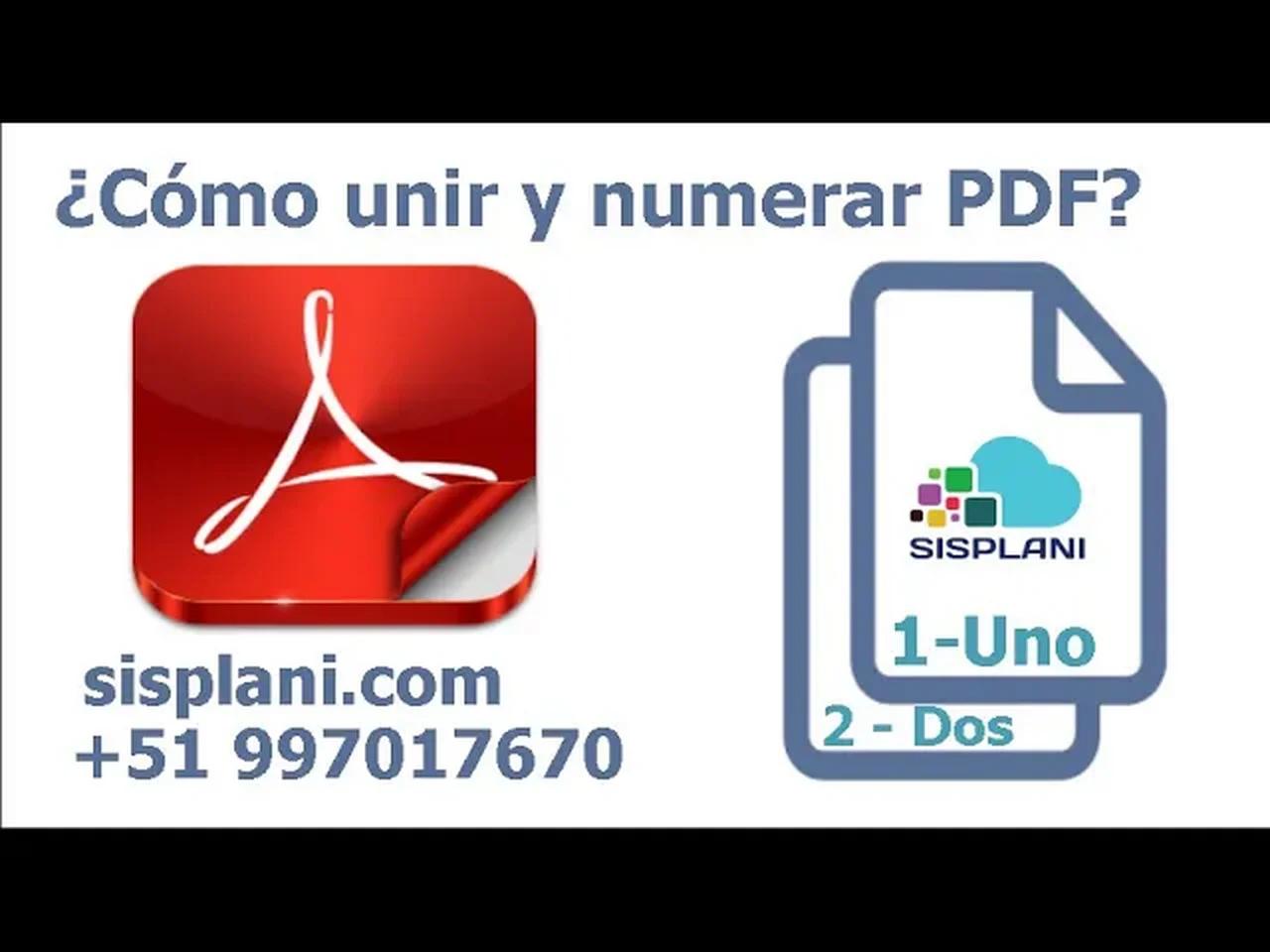¿Cómo unir y numerar archivos PDF?