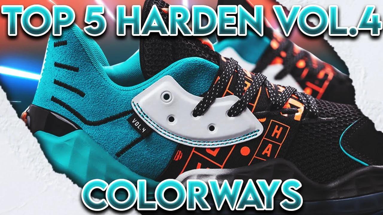 TOP 5 HARDEN VOL.4 COLORWAYS