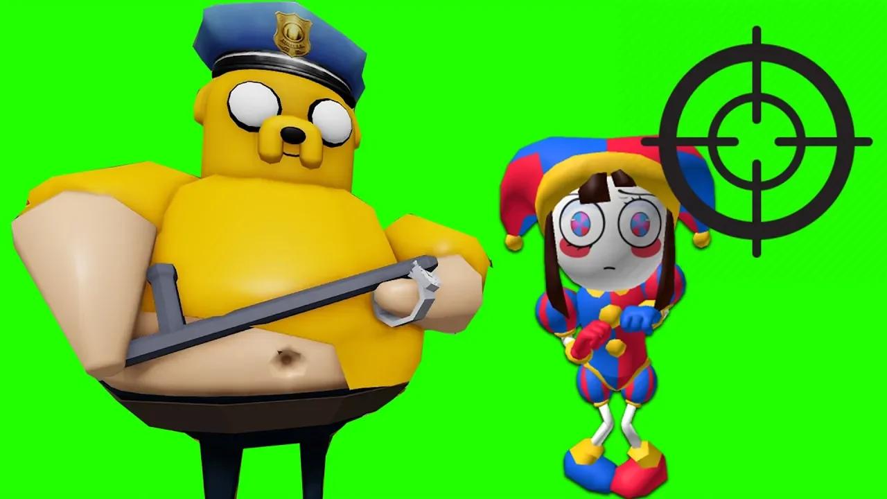 POMNI VS JAKE BARRY'S PRISON RUN!(OBBY!) Roblox