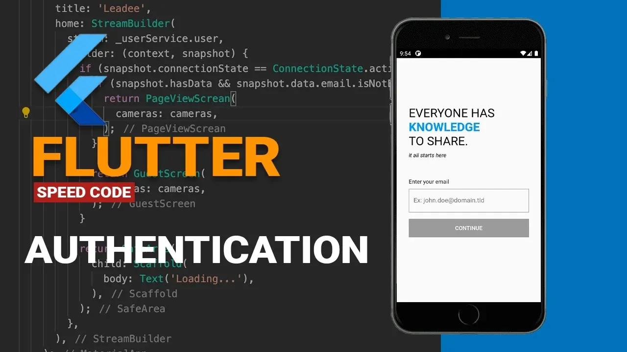 Flutter Authentication Speed Code Music Developers