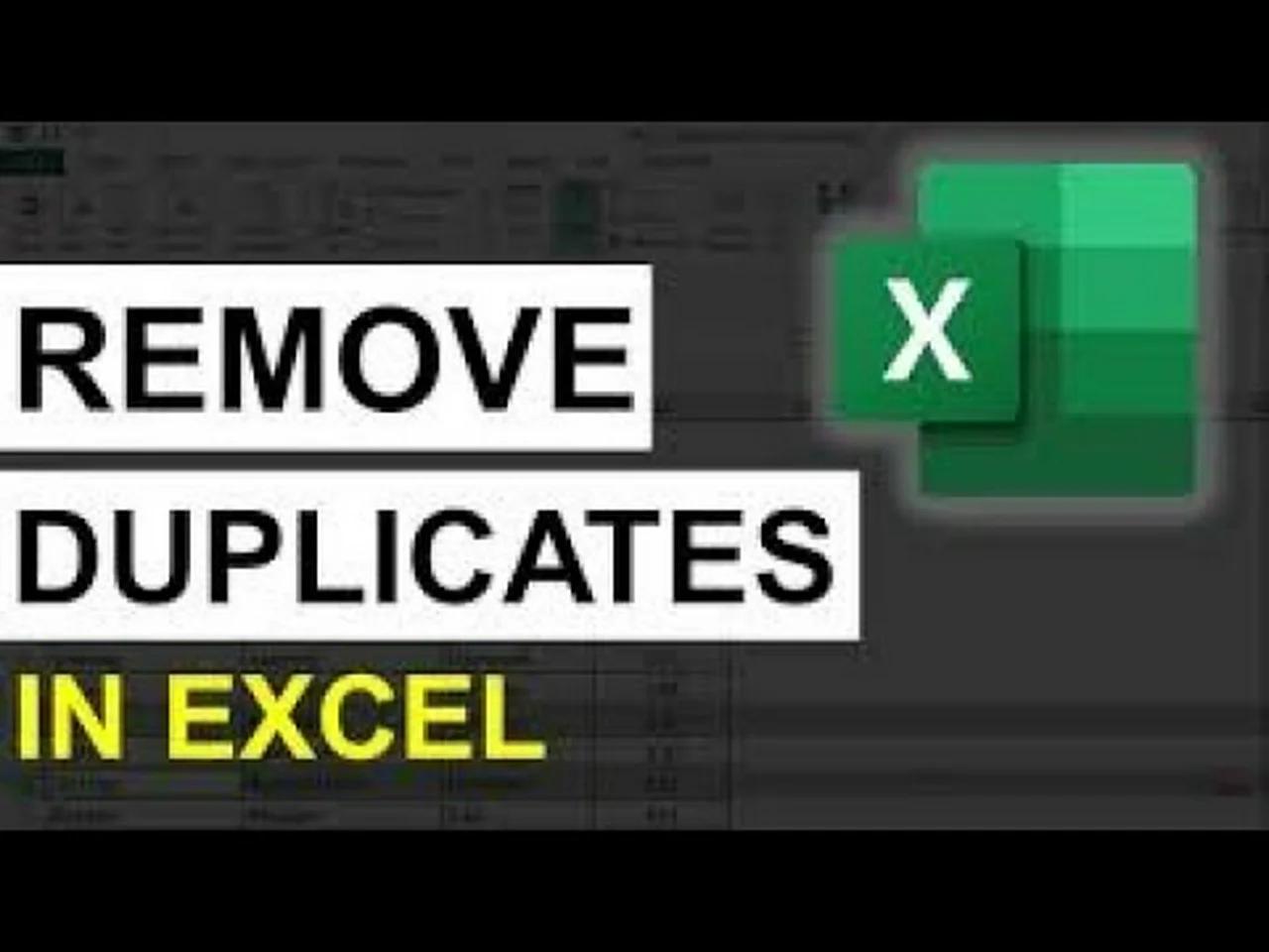 How To Find and Remove Duplicate Entries in MS Excel