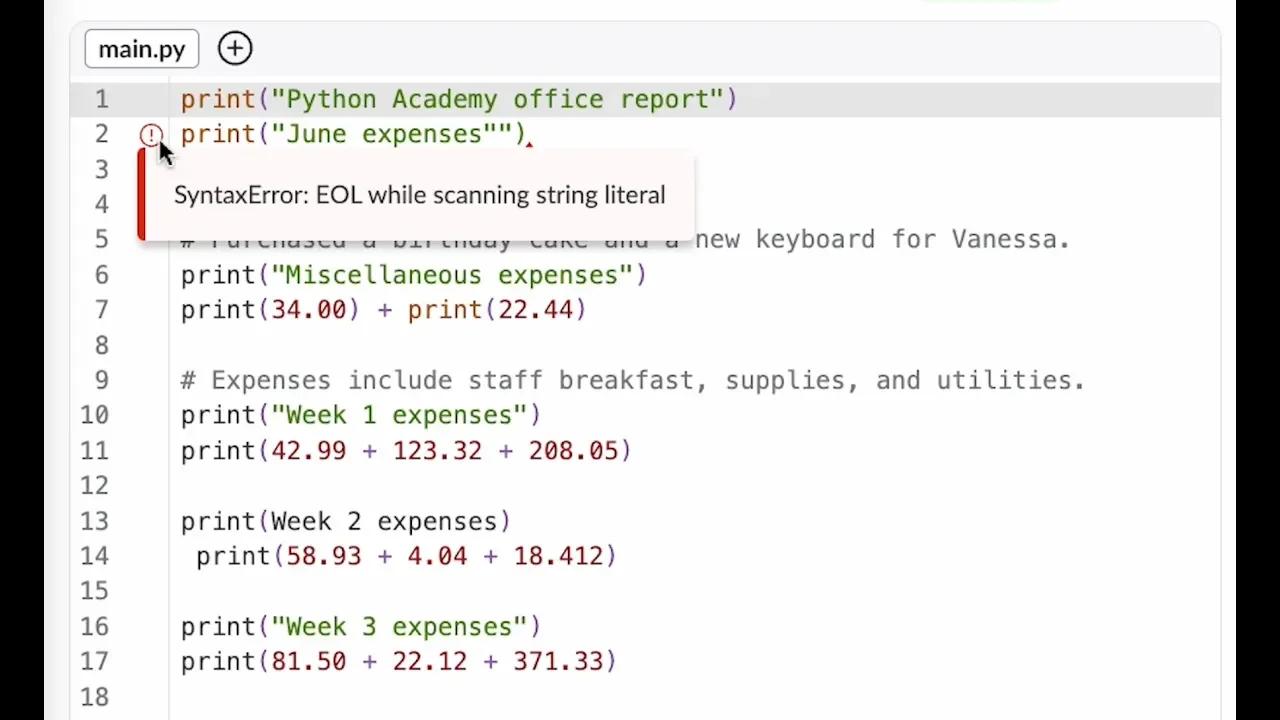 Debugging With Linters And Stack Traces Intro To Computer Science