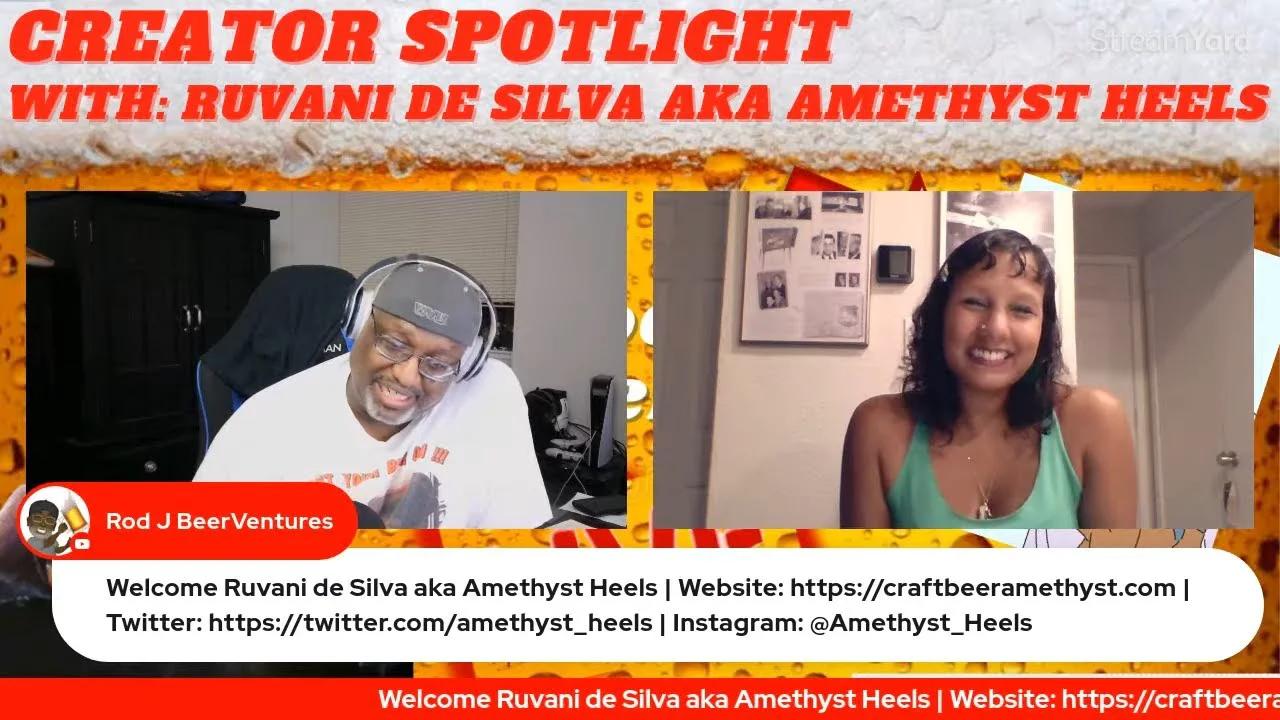 Rod J Beer: Creator Spotlight - Ruvani de Silva AKA Amethyst Heels
