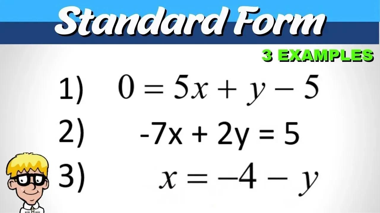 Convert Equation into Standard Form