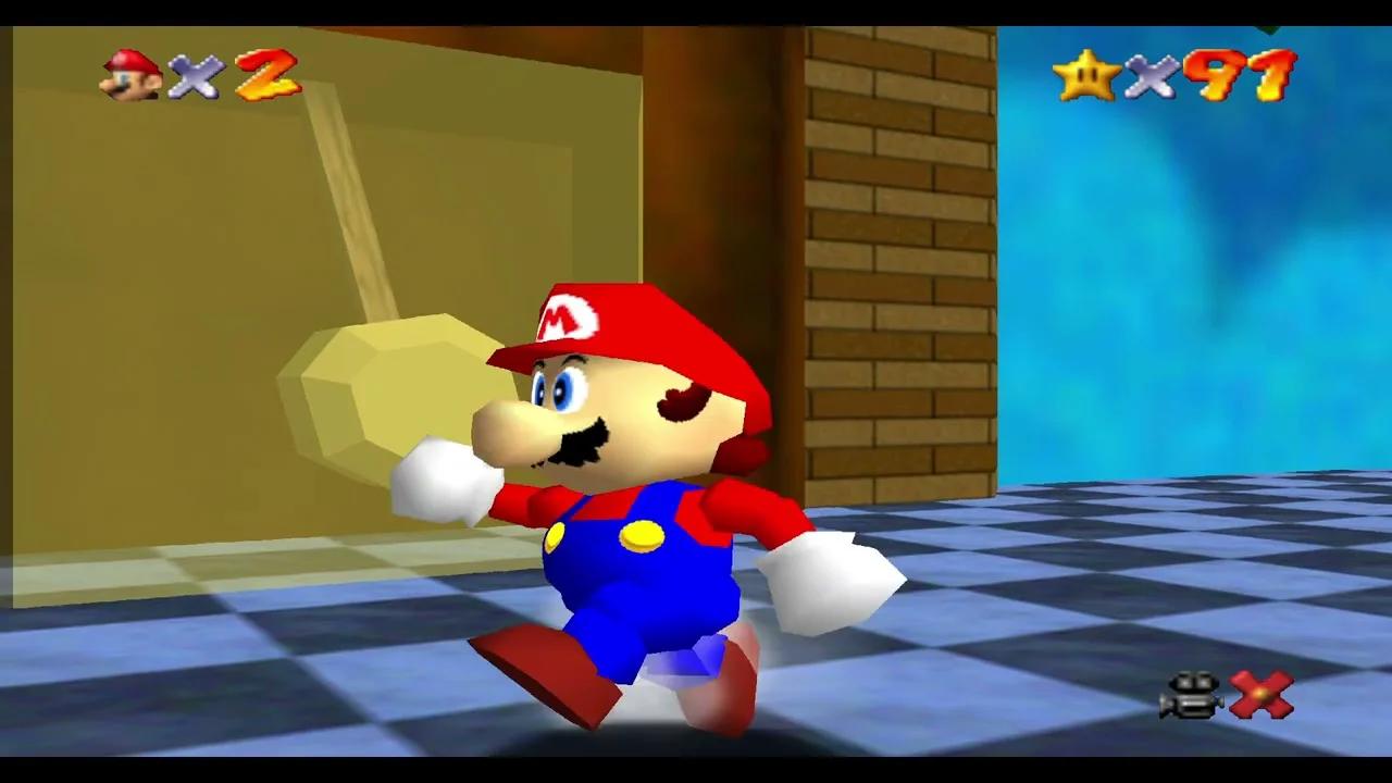 Super Mario 64 (1080p) [Lazy Lakitu] - Roll into the Cage & Get a Hand [NC]