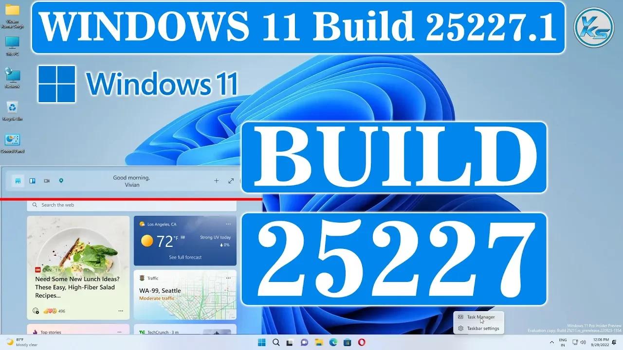 Windows 11 Build 25227 - ISO, New Widgets UI, Start Menu Changes, Settings New Dialog & More Fixes
