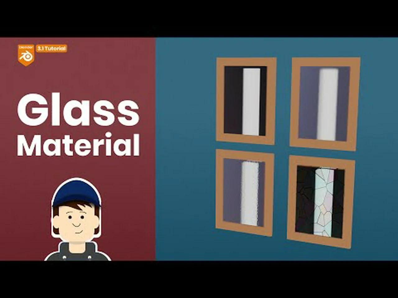How to make 4 different procedural glass materials in Blender [3.1 ...