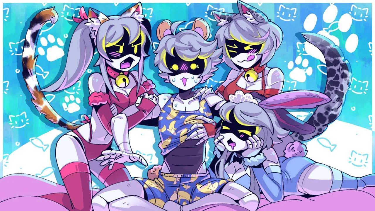 Cyn & J X N X V's SUSSY Kitty Cosplay Dates (Murrder Drones Comic Dub)