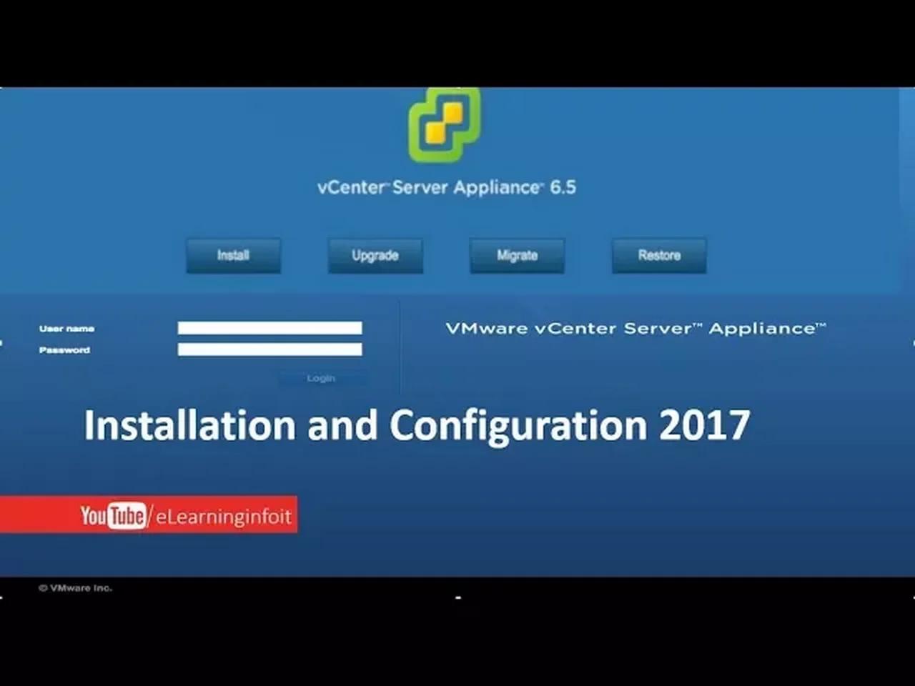 VMware vCenter VSphere 6 5 Installation and Confiration 2017