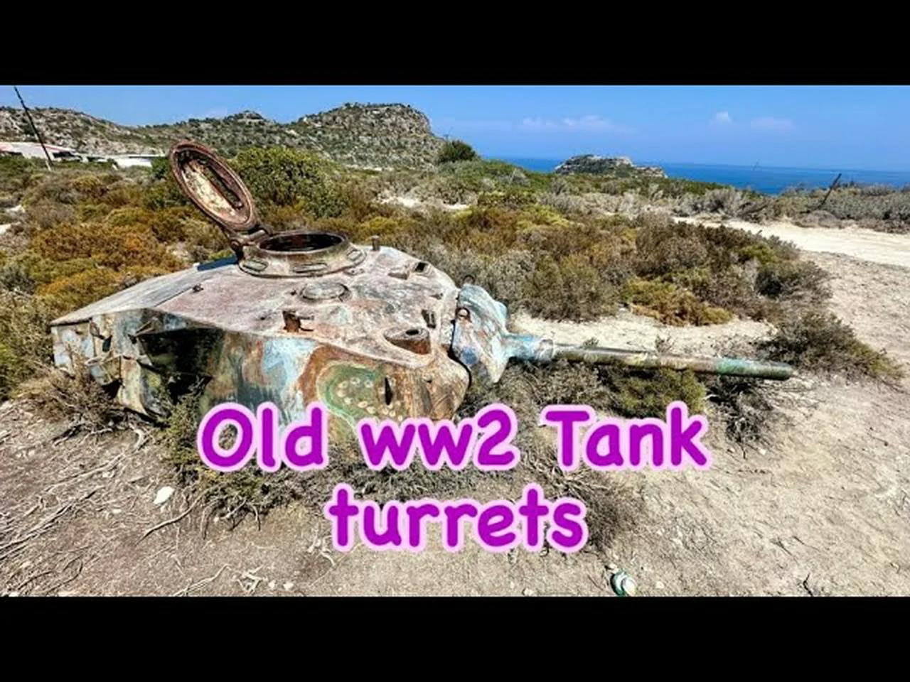 Old ww2 Tank turrets