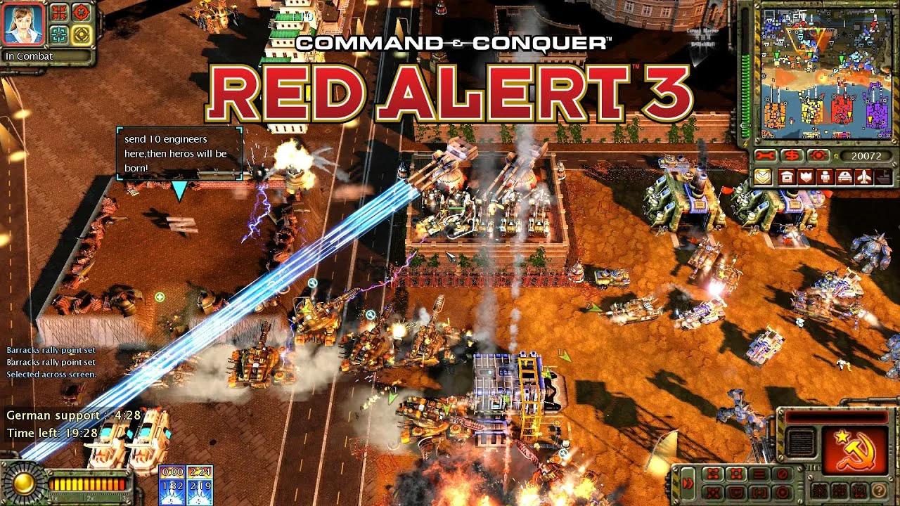 Command & Conquer Red Alert 3 Corona MOD Soviet at Normandy Landing PVE Map