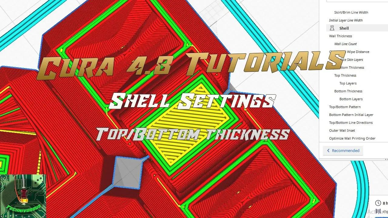 Cura 4.8 Tutorials - Shell Settings - Top & Bottom Thickness