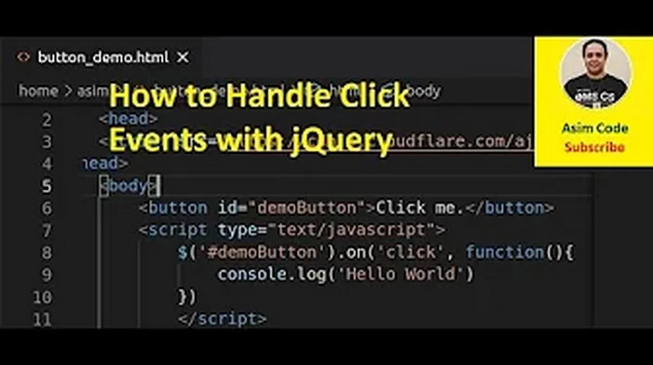 How to Handle Click Events with jQuery