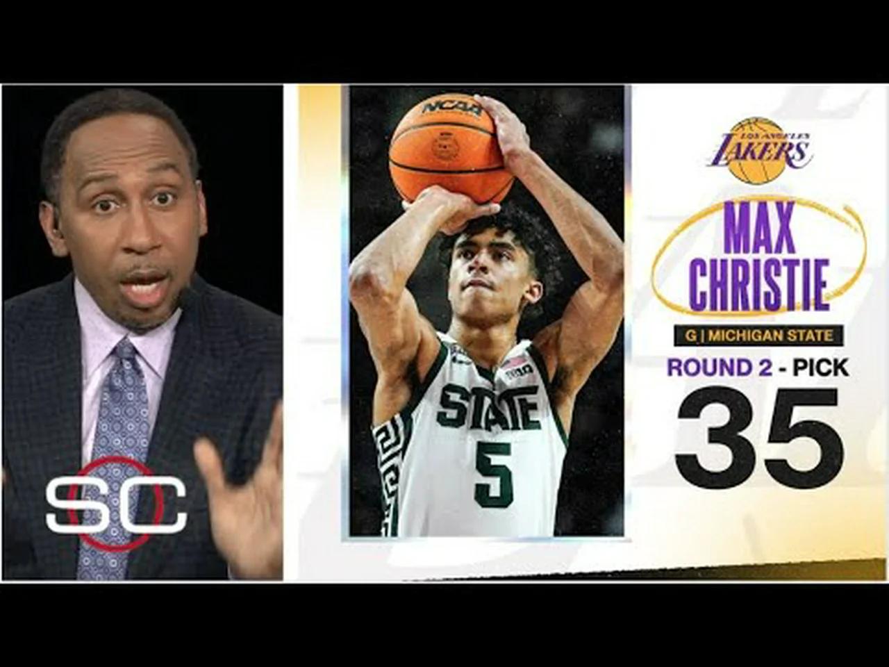 BREAKING | Stephen A STUNNED with Lakers choose Max Christie in round 2 ...