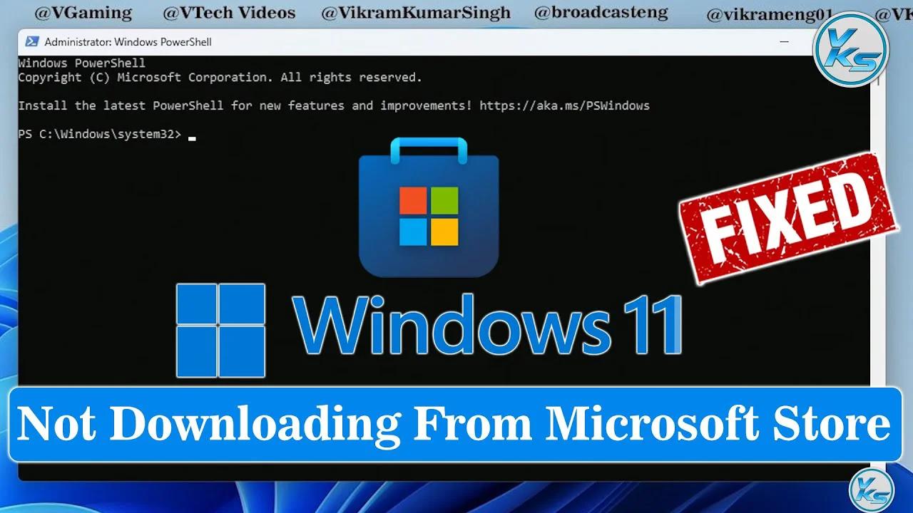 Not Downloading From Microsoft Store in Windows 11