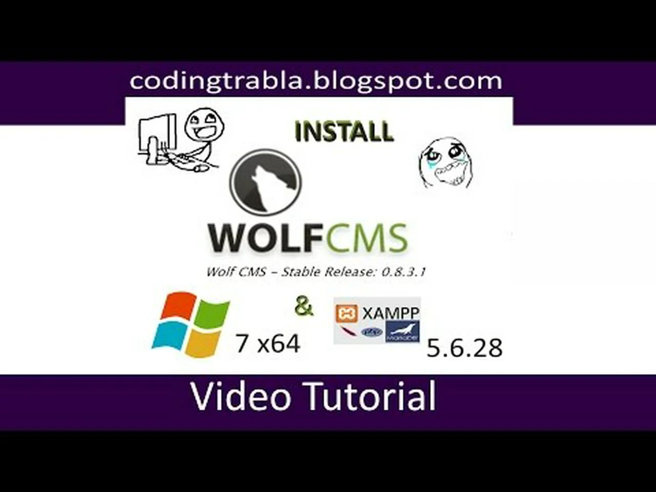 Install Wolfcms 0831 On Windows 7 Localhost Xampp 5628 Opensource Php Cms Byao