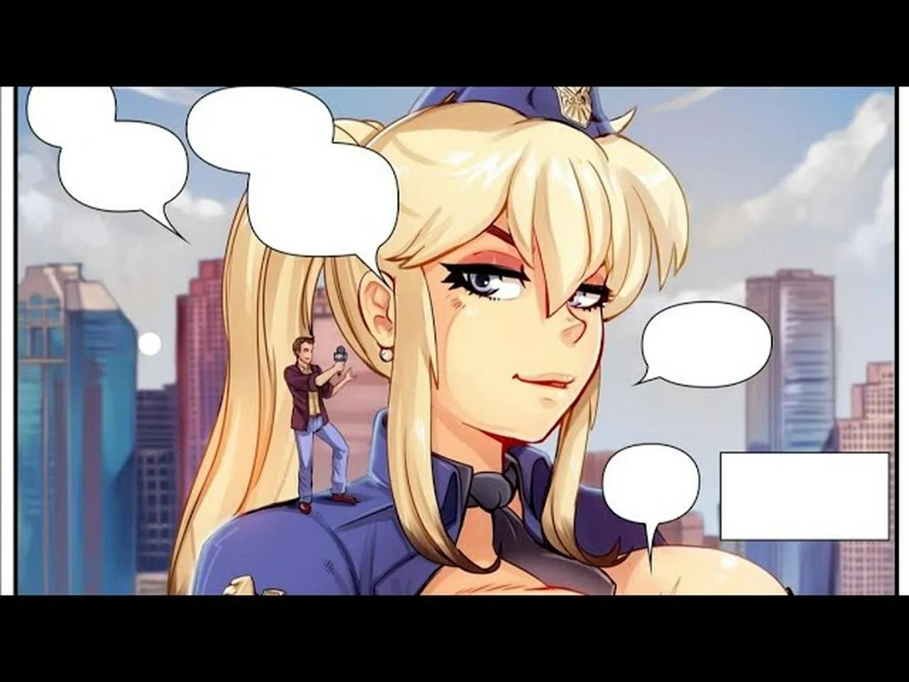Giantess Growth - Goddess Of Law Comic (English - Español)