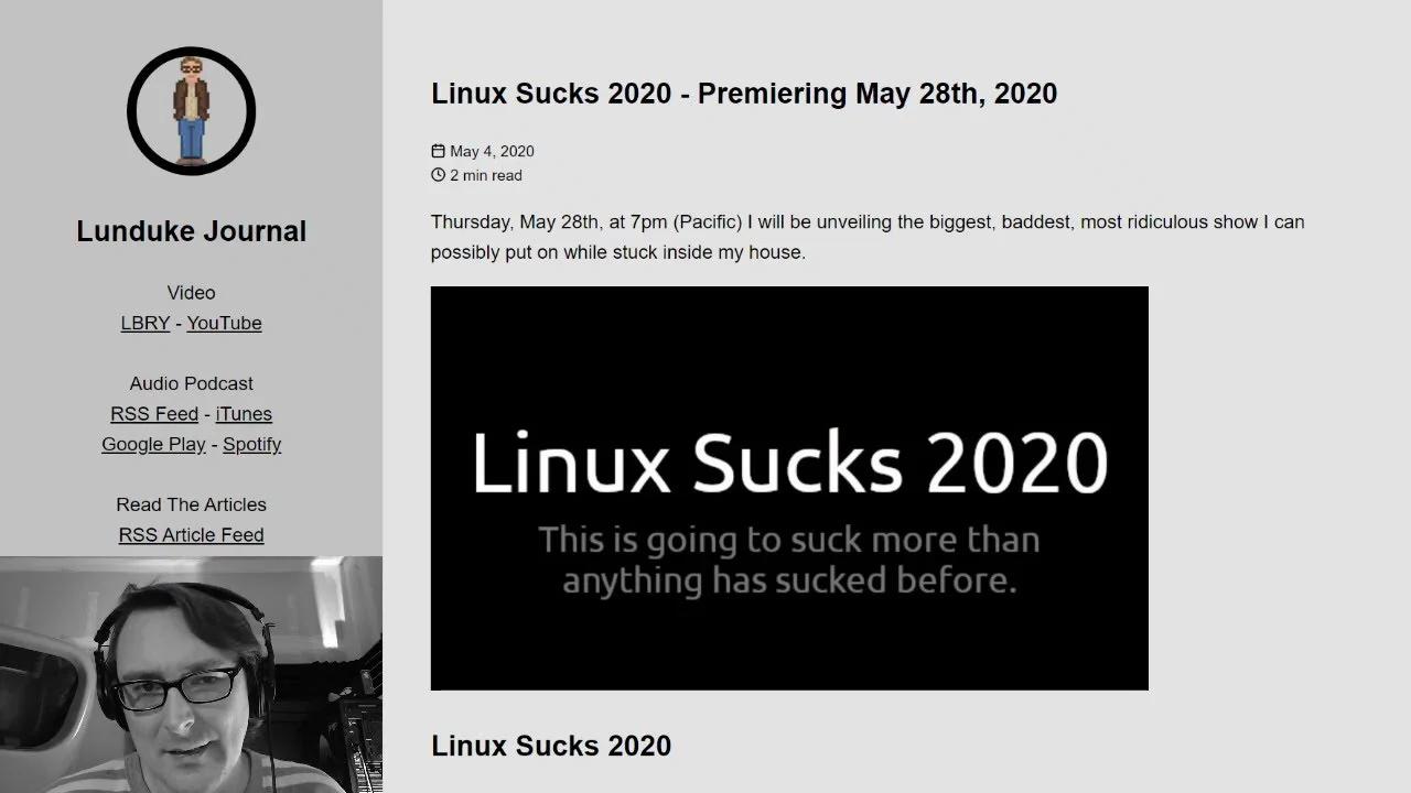 Linux Sucks 2020 - Premiering May 28th, 2020