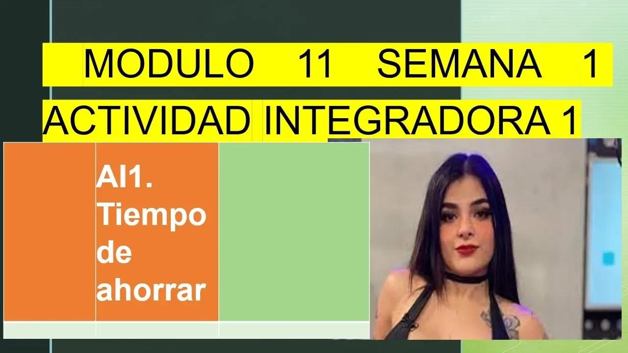 MODULO 11 SEMANA 1 ACTIVIDAD INTEGRADORA 1