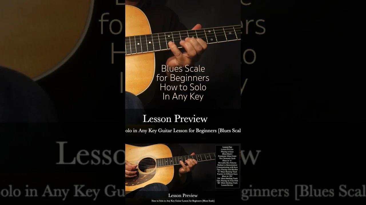 Blues Scale for Beginners Guitar Lesson [How to Solo in Any Key]