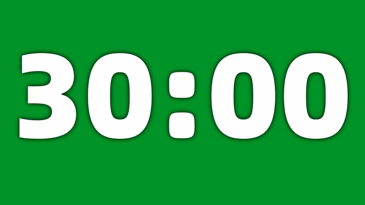 30 Minute Green Screen Background Effects hd Countdown Timer With ...
