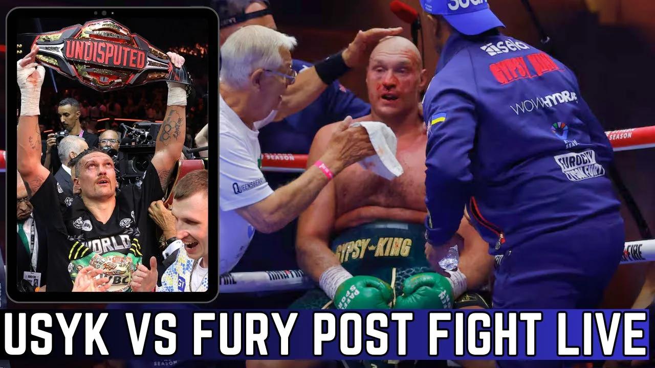 Fury vs Usyk POST FIGHT LIVE: Ref SAVED Tyson? Usyk JAW NOT BROKE ...