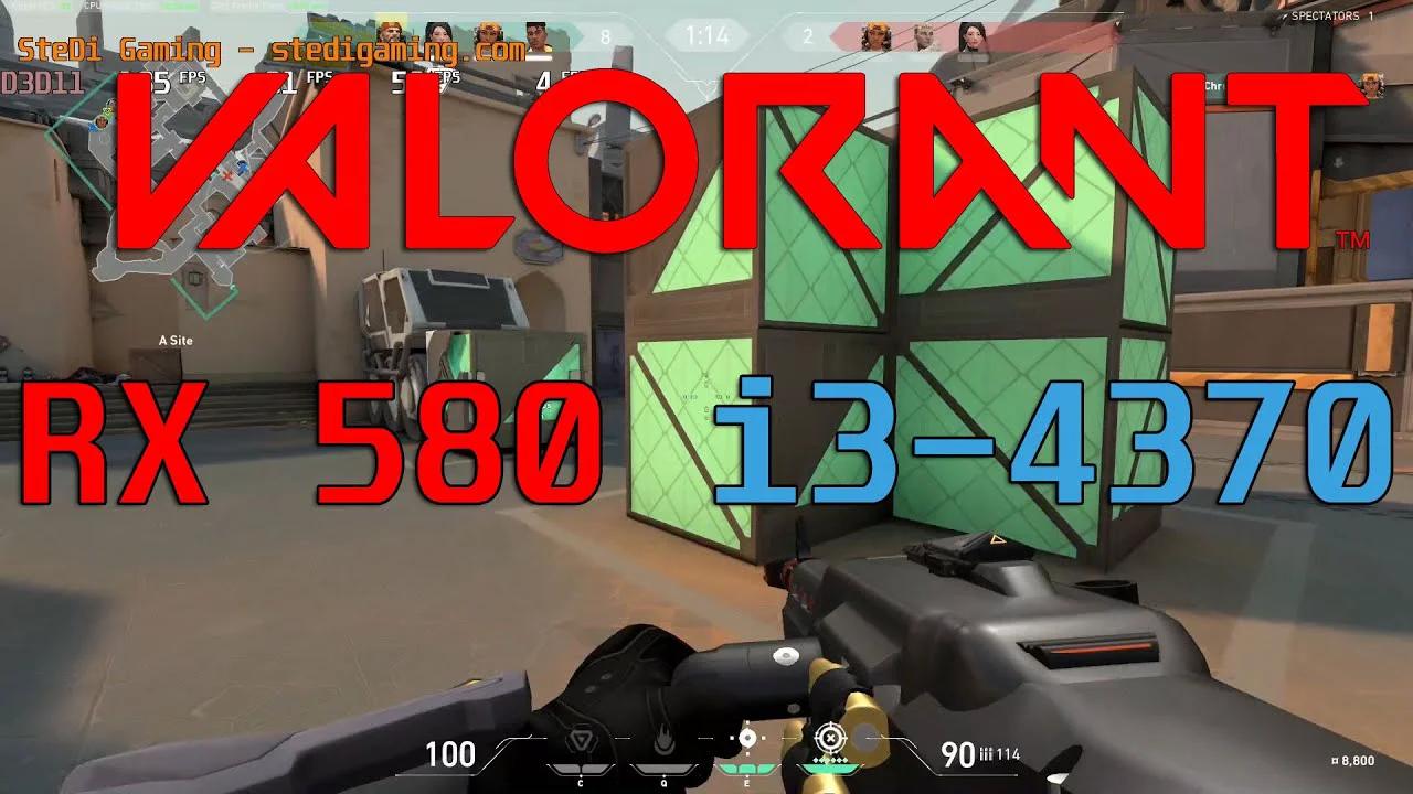 Valorant RX 580 FPS Test - Low Spec PC Gaming With i3-4370