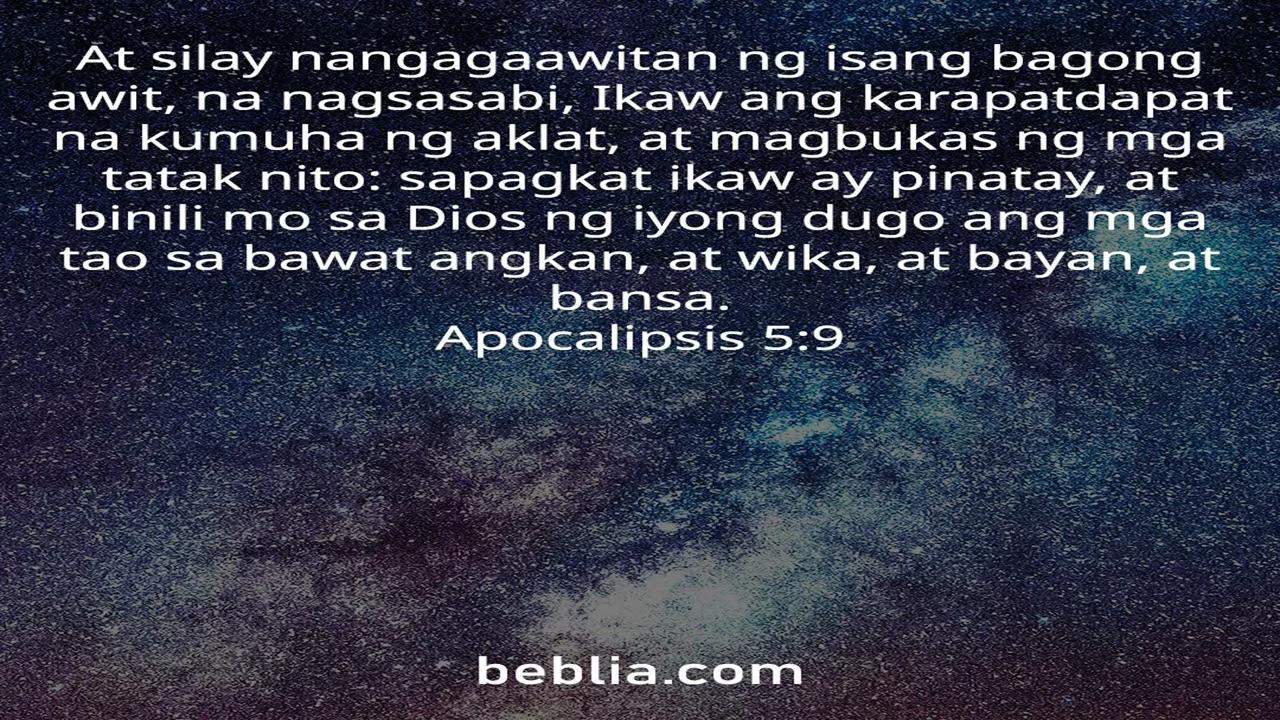 Apocalipsis 5:9 - Banal na talata ng Bibliya #bibliya #Diyos #Hesus # ...