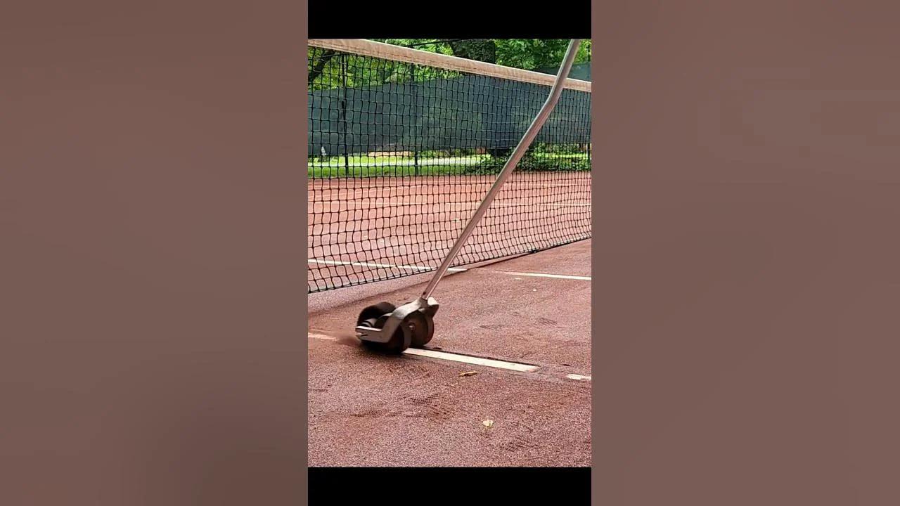 clay court line brush wheel hack #shortvideo #tennis #rolandgarros