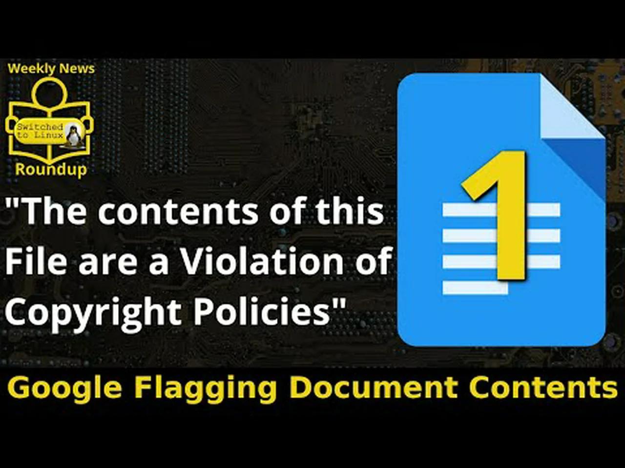 Google Flagging Document Contents