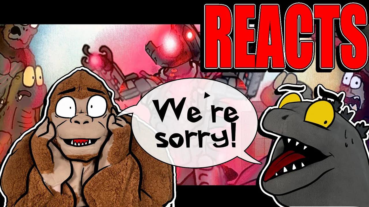 Fixed Godzilla Reacts GODZILLA vs MONKEY- Part 15!