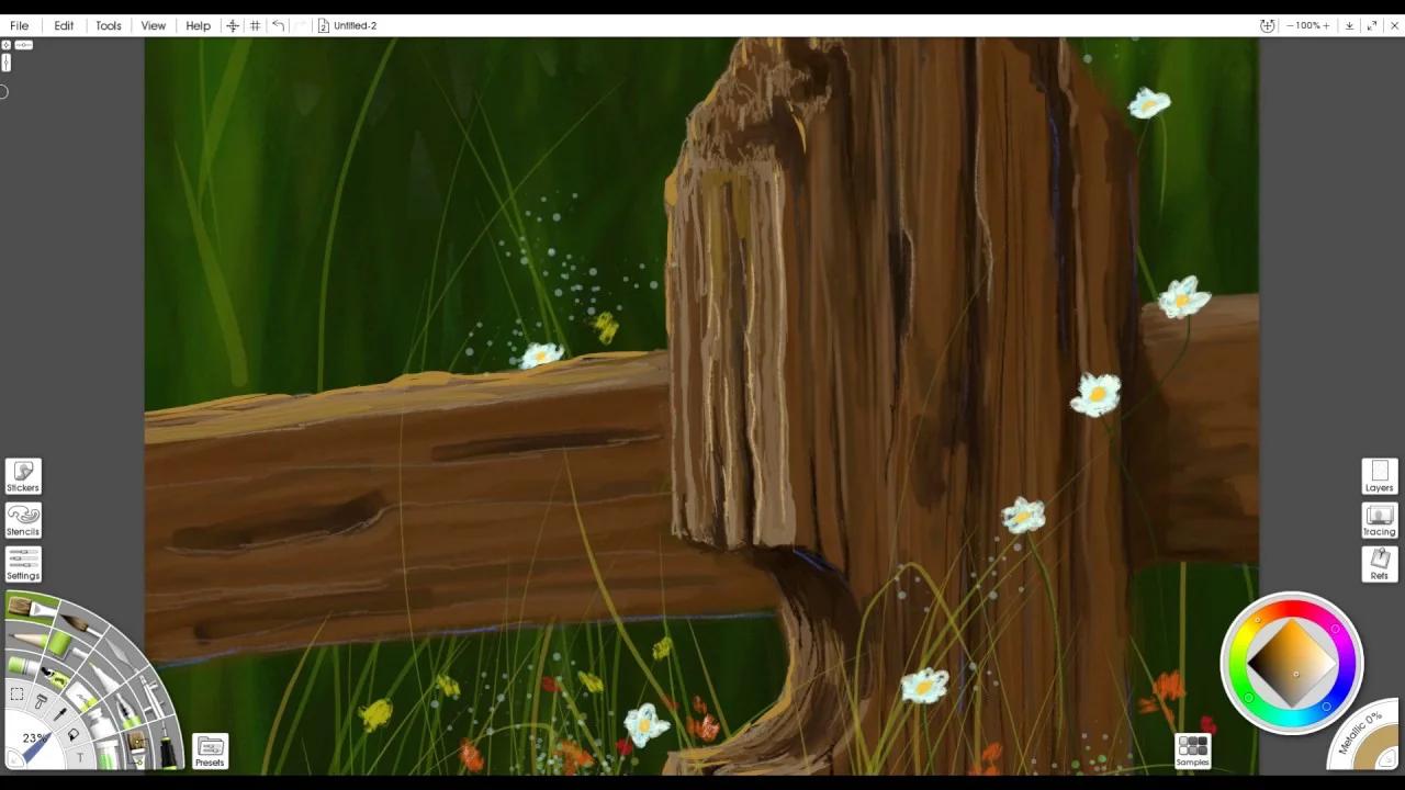 Quick How To ArtRage Painting Tutorial for Beginners Easy Landscape Painting Technique Jerry Yarnell