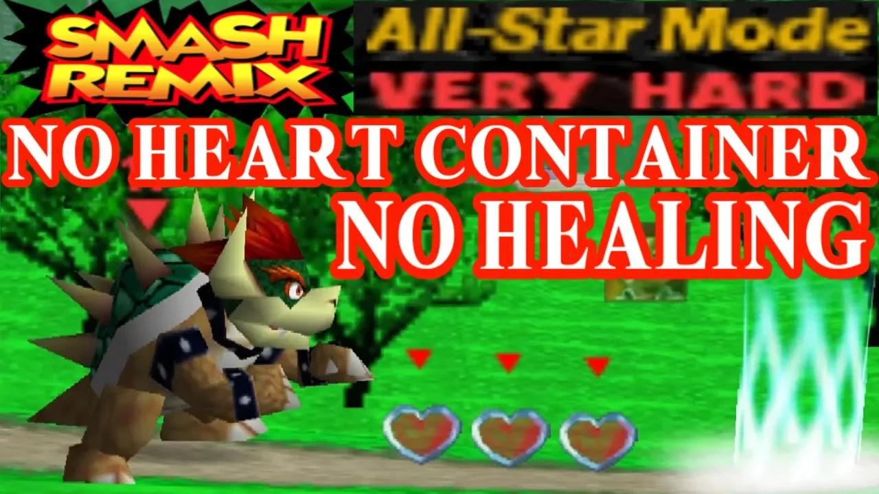 Smash Remix - All-Star Mode Gameplay with Giga Bowser (VERY HARD) No Heart Container/No Healing