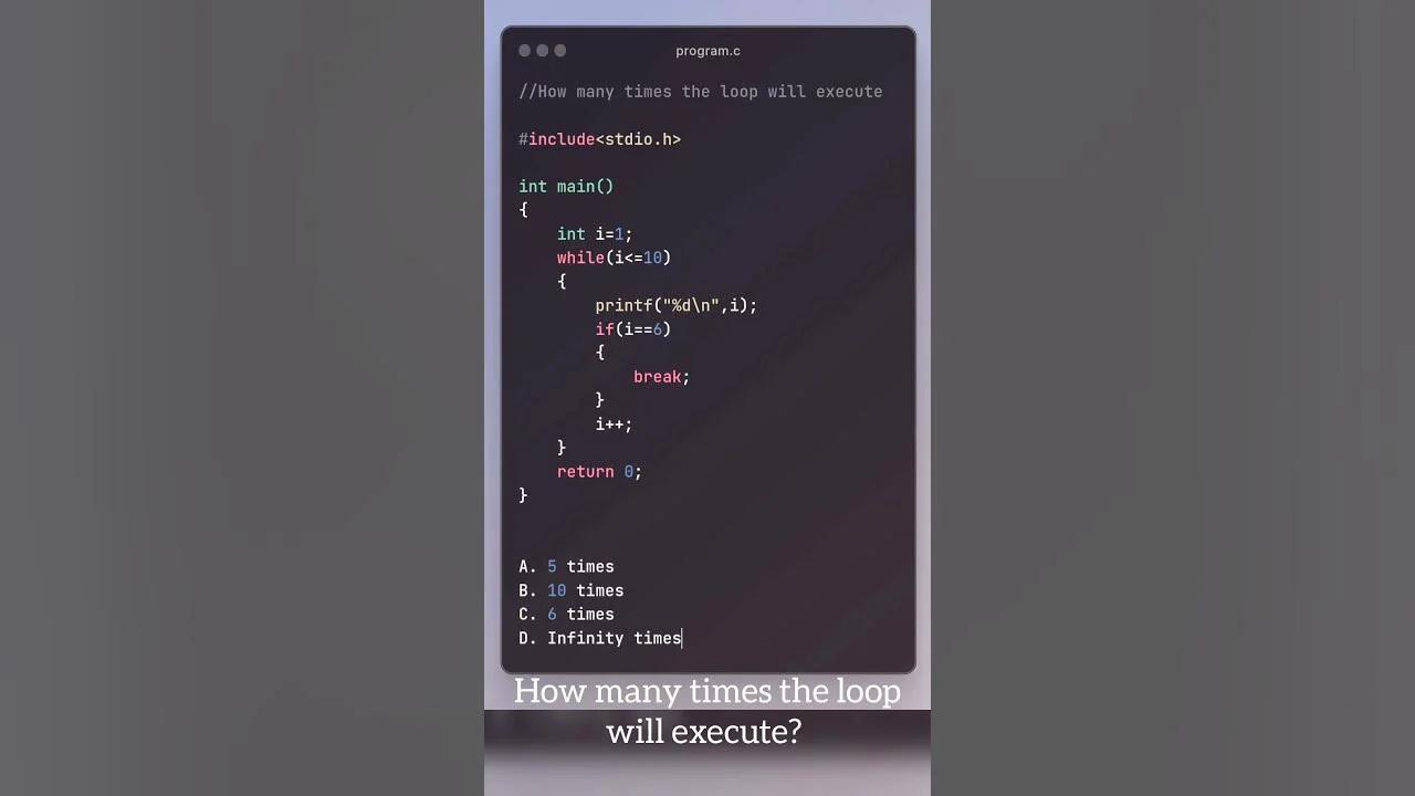 C Programming Mcq 1 Itzrafiq Seba Coding Cprogramming Mcq Shorts 