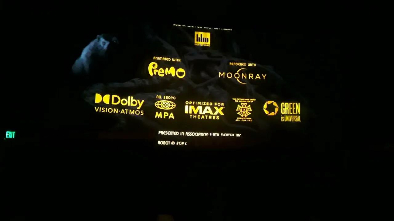 Digital Cinema Ending: The Wild Robot (2024, in 3D!)