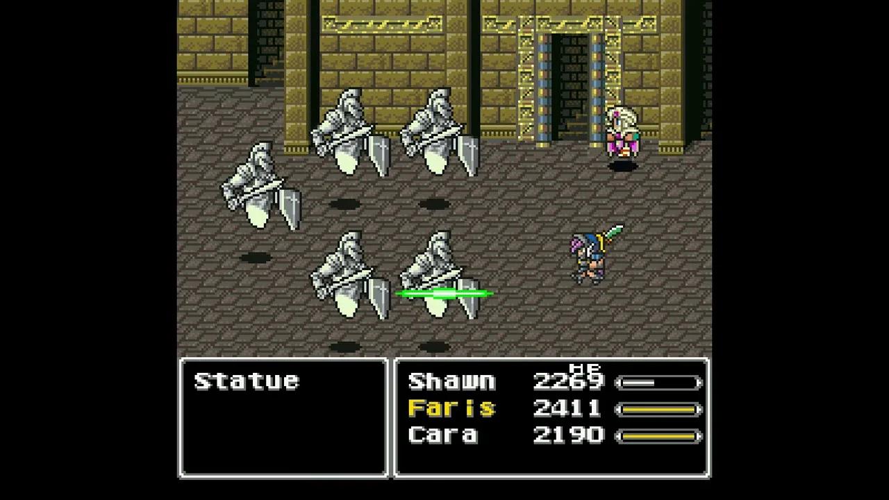 Final Fantasy V (SNES) - Pyramid of Moore - Rock Statues