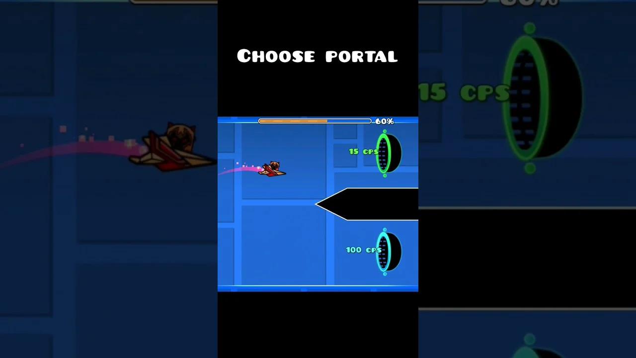 Geometry Dash Pick Portal 15 cps vs 100 cps #gd