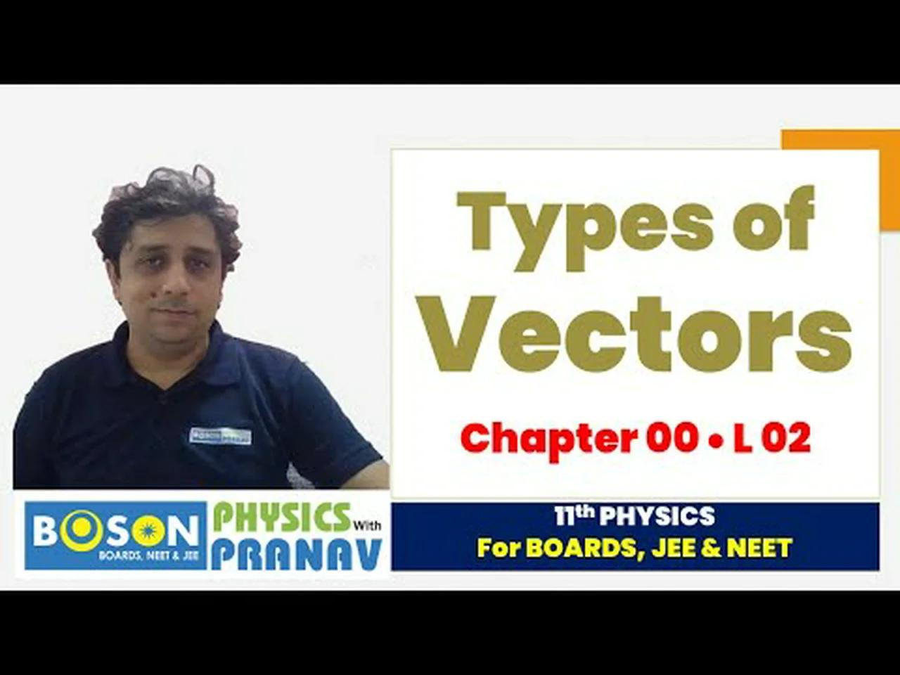 02 Types of Vectors | 11th NCERT & JEE NEET | BOSON Physics With Pranav