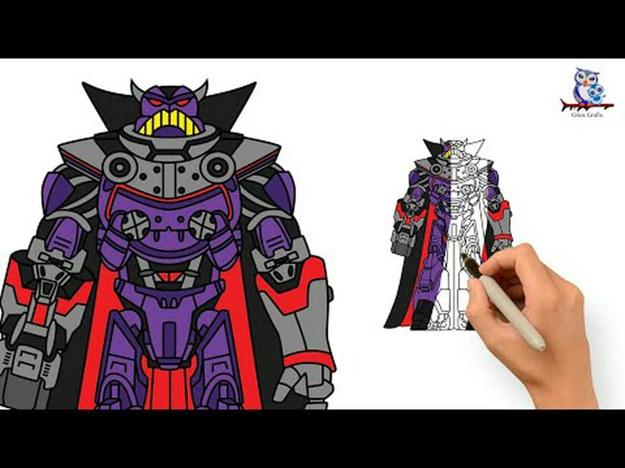 How To Draw Emperor Zurg - Lightyear 2022 Tutorial